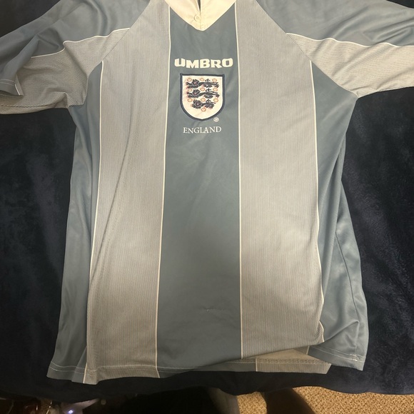 Umbro | Shirts | Umbro England Blue And White Soccer Jersey | Poshmark